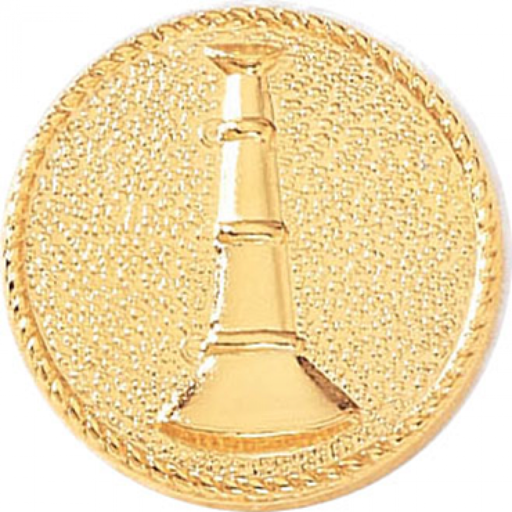 Fireman Bugles Insignia In Metallic Disc